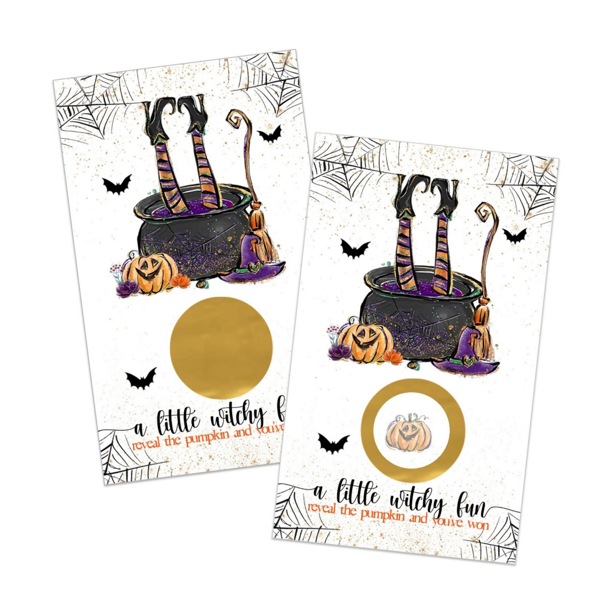 Witchy Fun Scratch Off Cards - 30 Pack for Halloween Party, Pumpkin ...