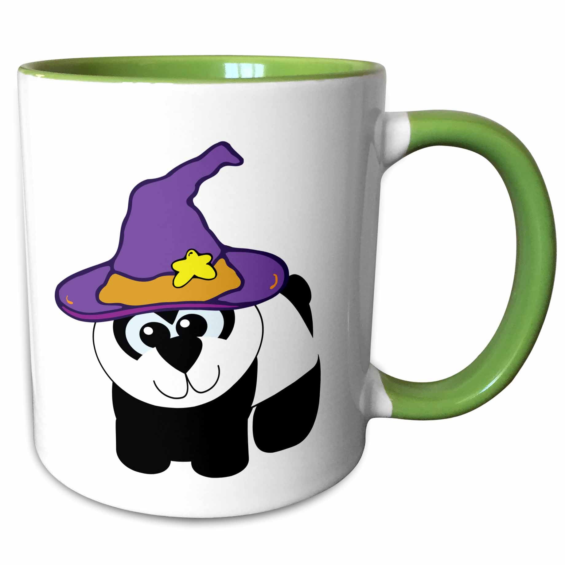 3drose, Witchy Goofkins Panda Bear Cartoon, 15oz Two-tone Green Mug ...