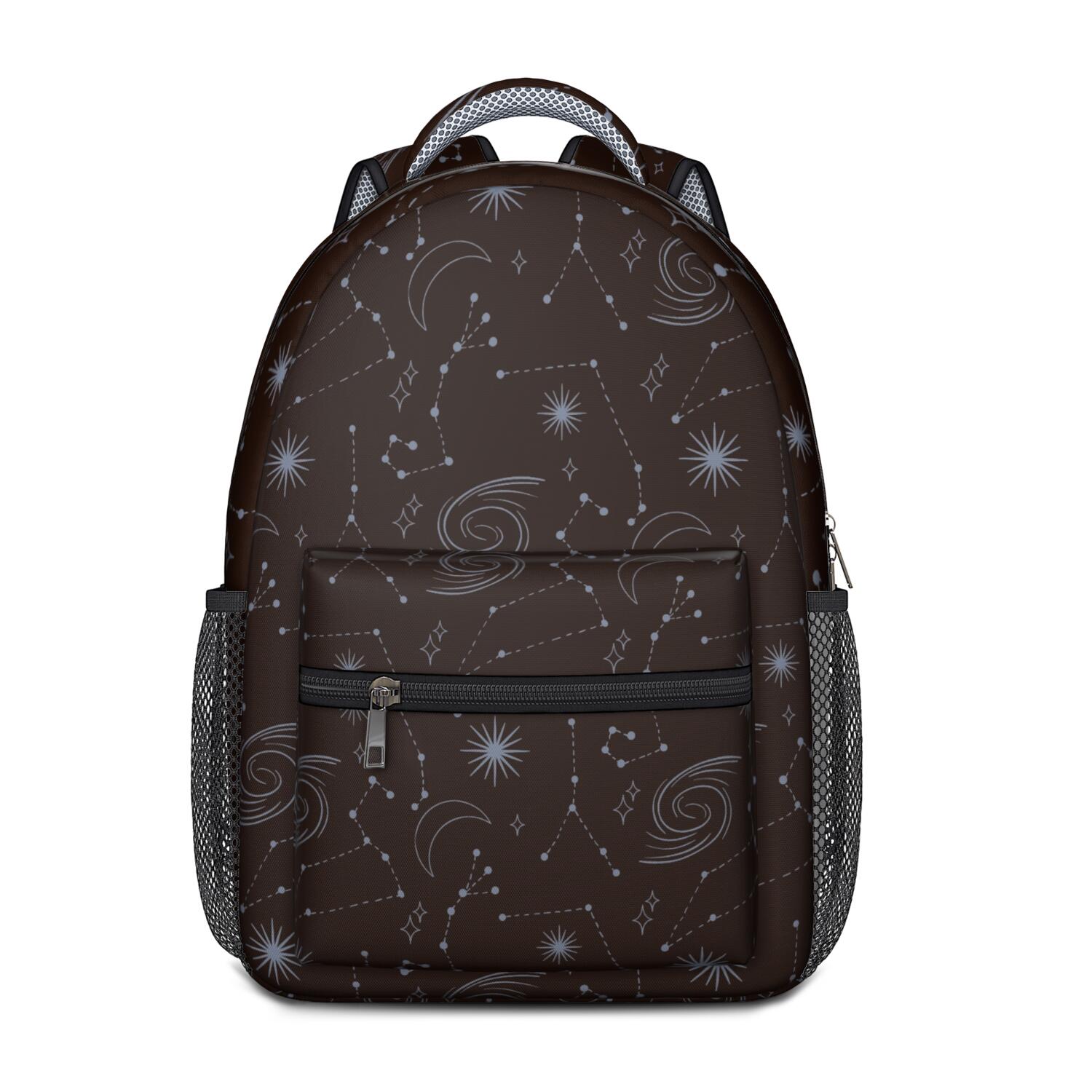 Witchy Gothic Backpack – Celestial Astrology Moon, Star & Sun Print ...
