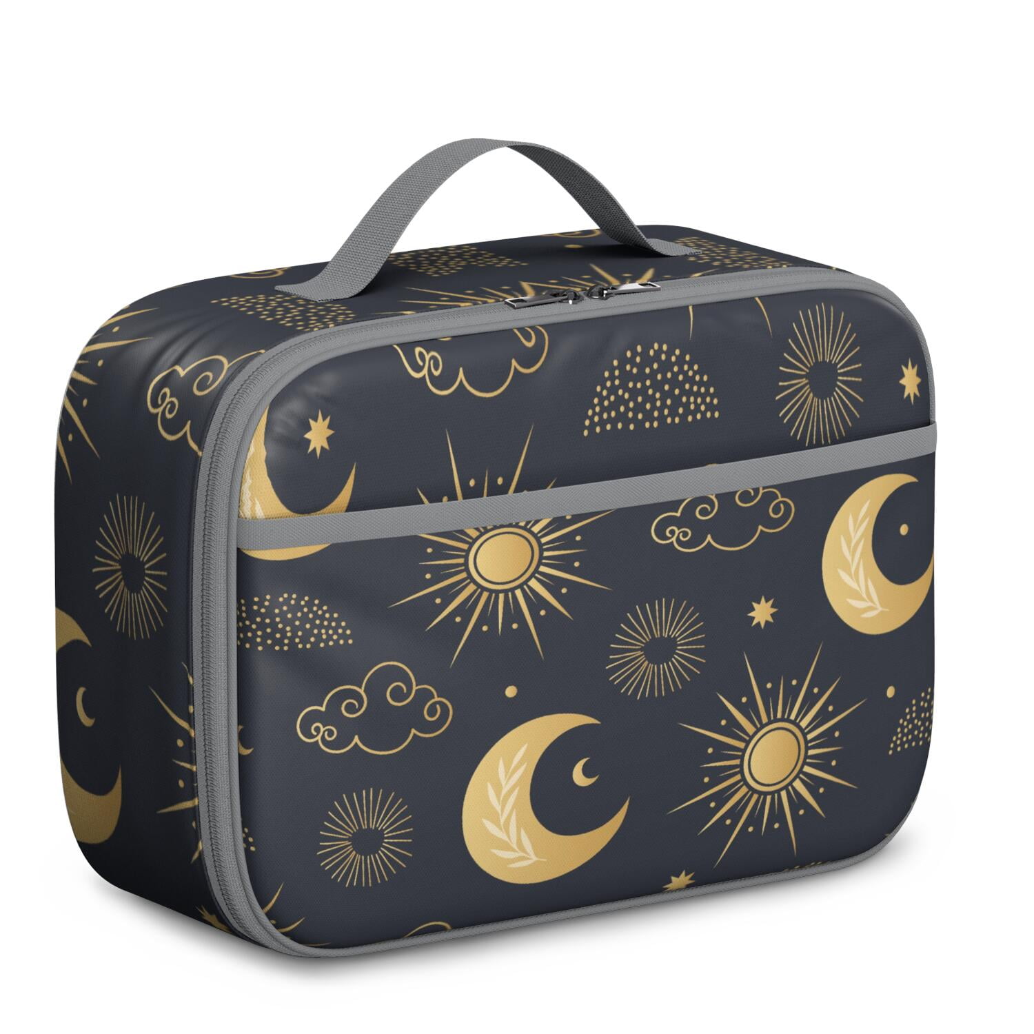 Witchy Lunch Bag – Gothic Celestial Sun Moon Astrology Print Starry ...