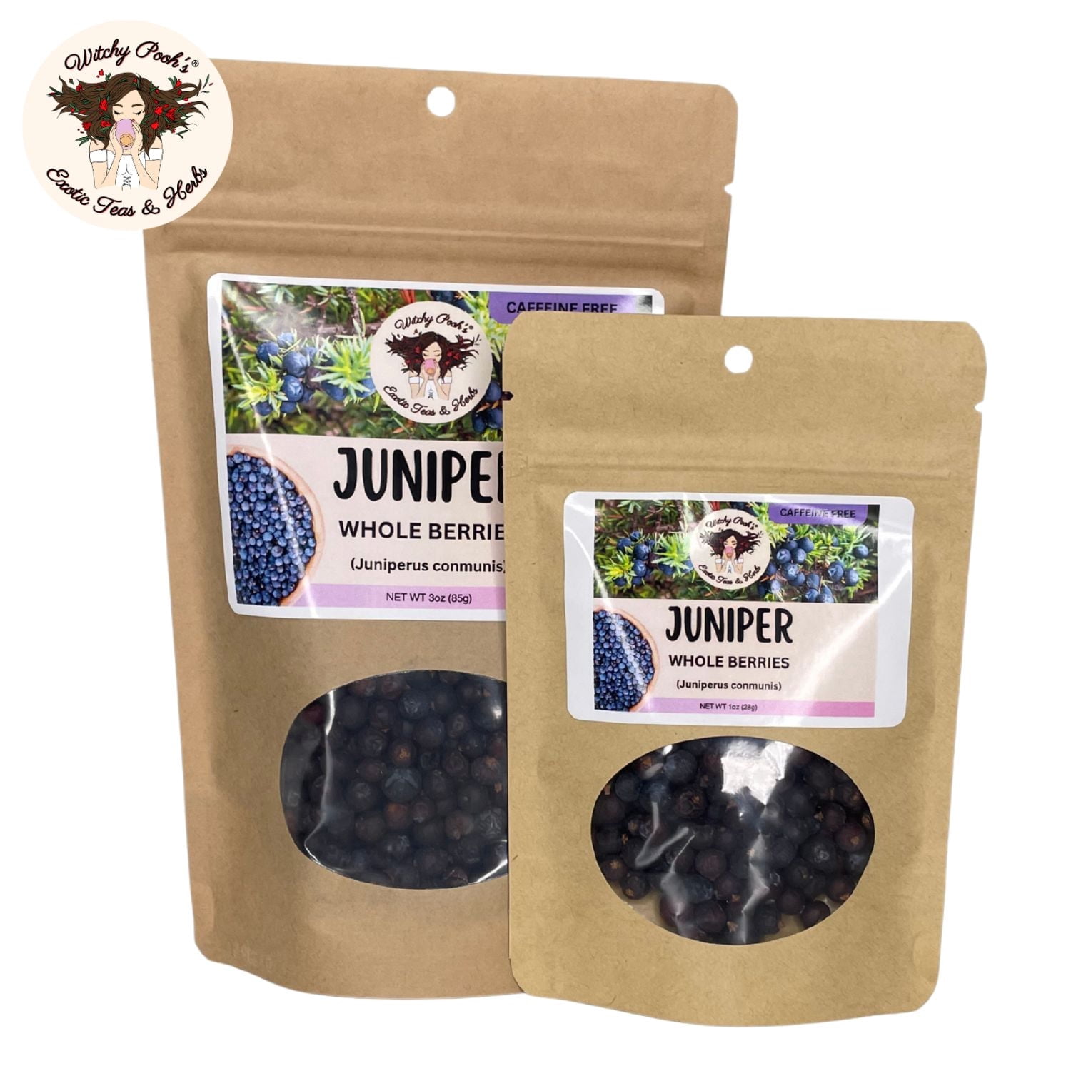 Witchy Pooh's Juniper Berry Loose Leaf Tea, Whole Berries, Caffeine ...