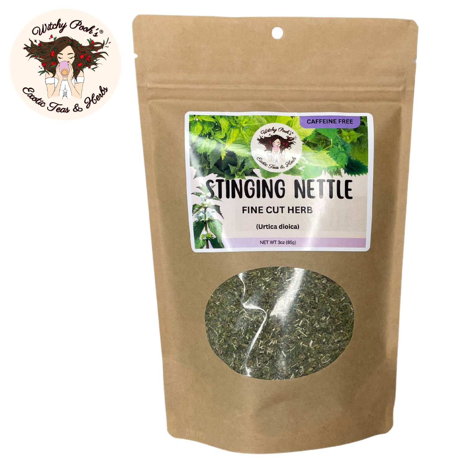 Witchy Pooh's Stinging Nettle Tea - Loose Leaf, Fine Cut, Caffiene Free ...