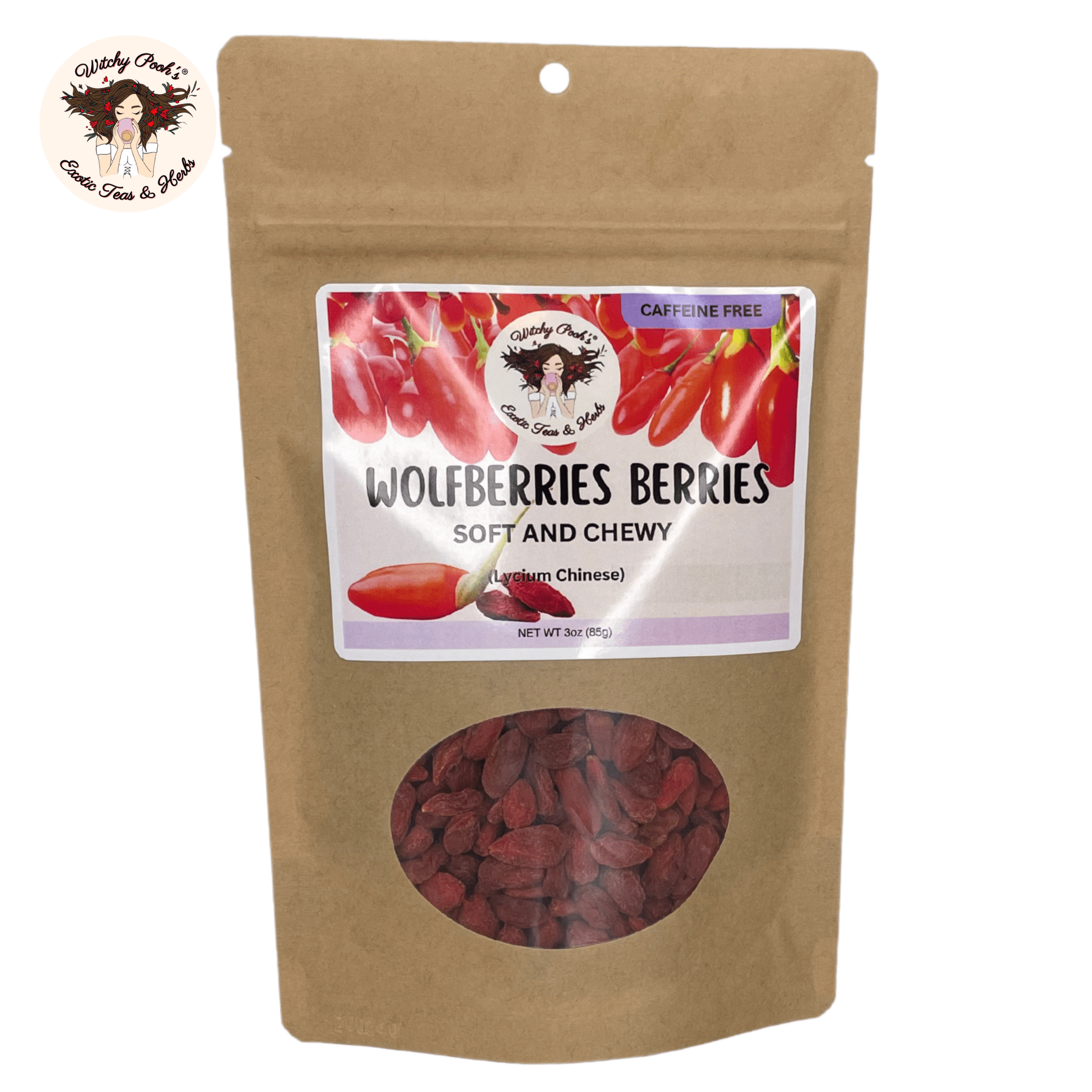 Witchy Pooh's Wolfberries, Goji Berries - Whole Soft and Chewy Berry Snacks, 3oz Pouch - Walmart.com