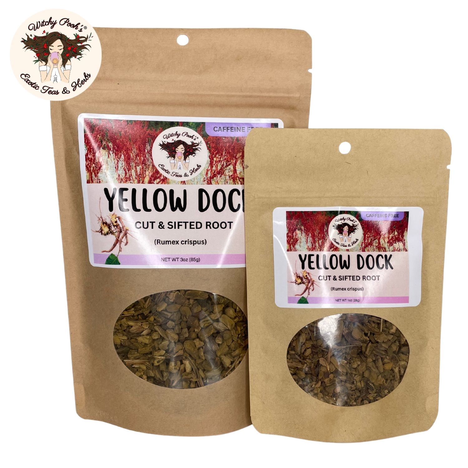 Witchy Pooh's Yellow Dock Tea - Cut & Sifted Root, Caffeine Free ...