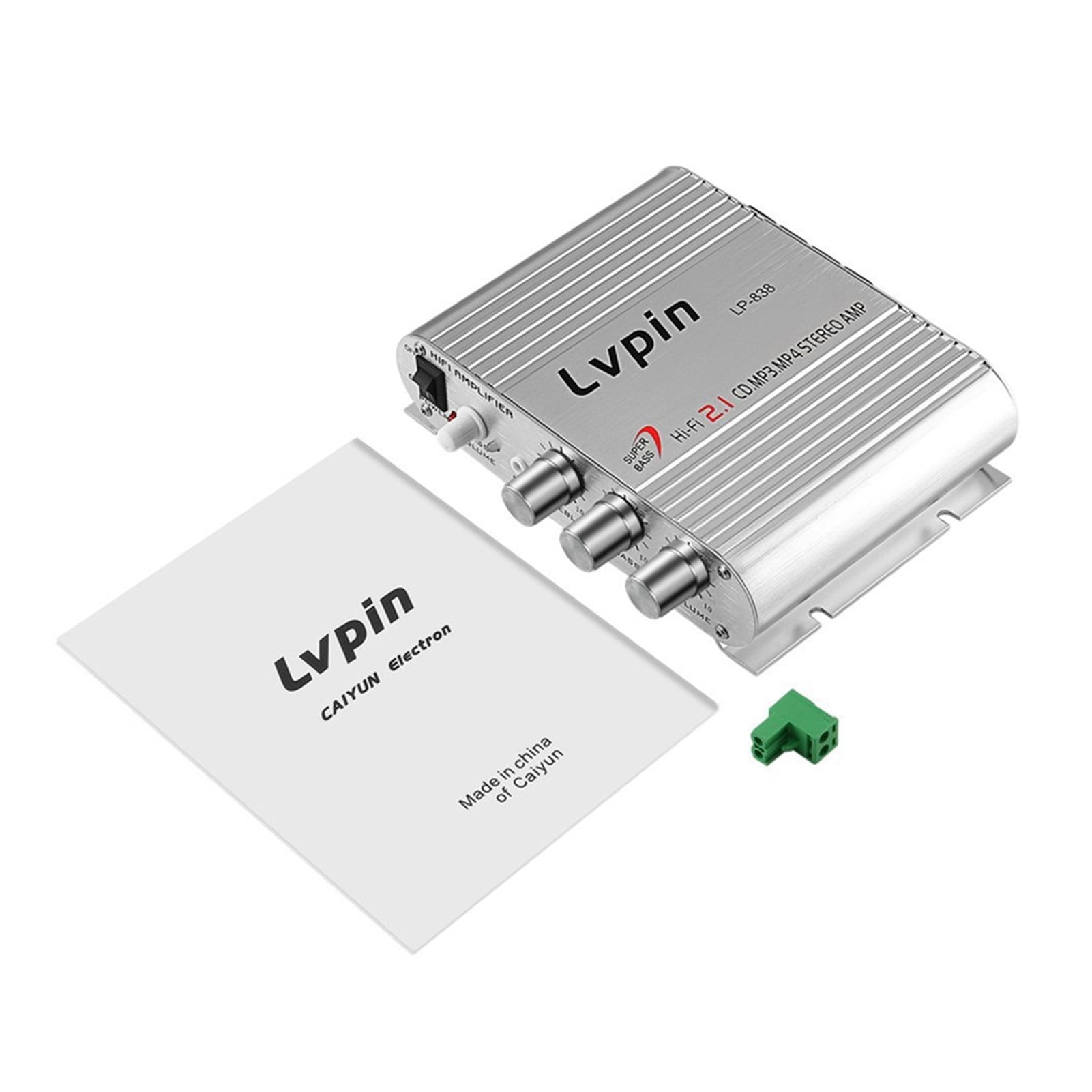 With 12V3A Power+Audio Cable MINI Digital Hi-Fi Car Power Amplifier 2 ...