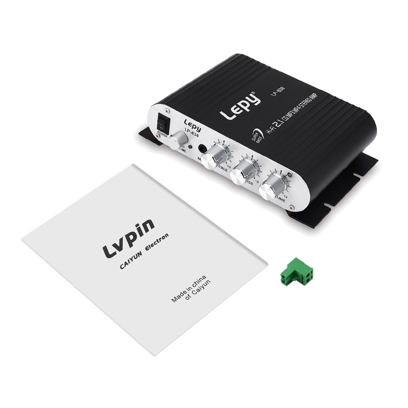 With 12V3A Power+Audio Cable MINI Digital Hi-Fi Car Power Amplifier 2 ...