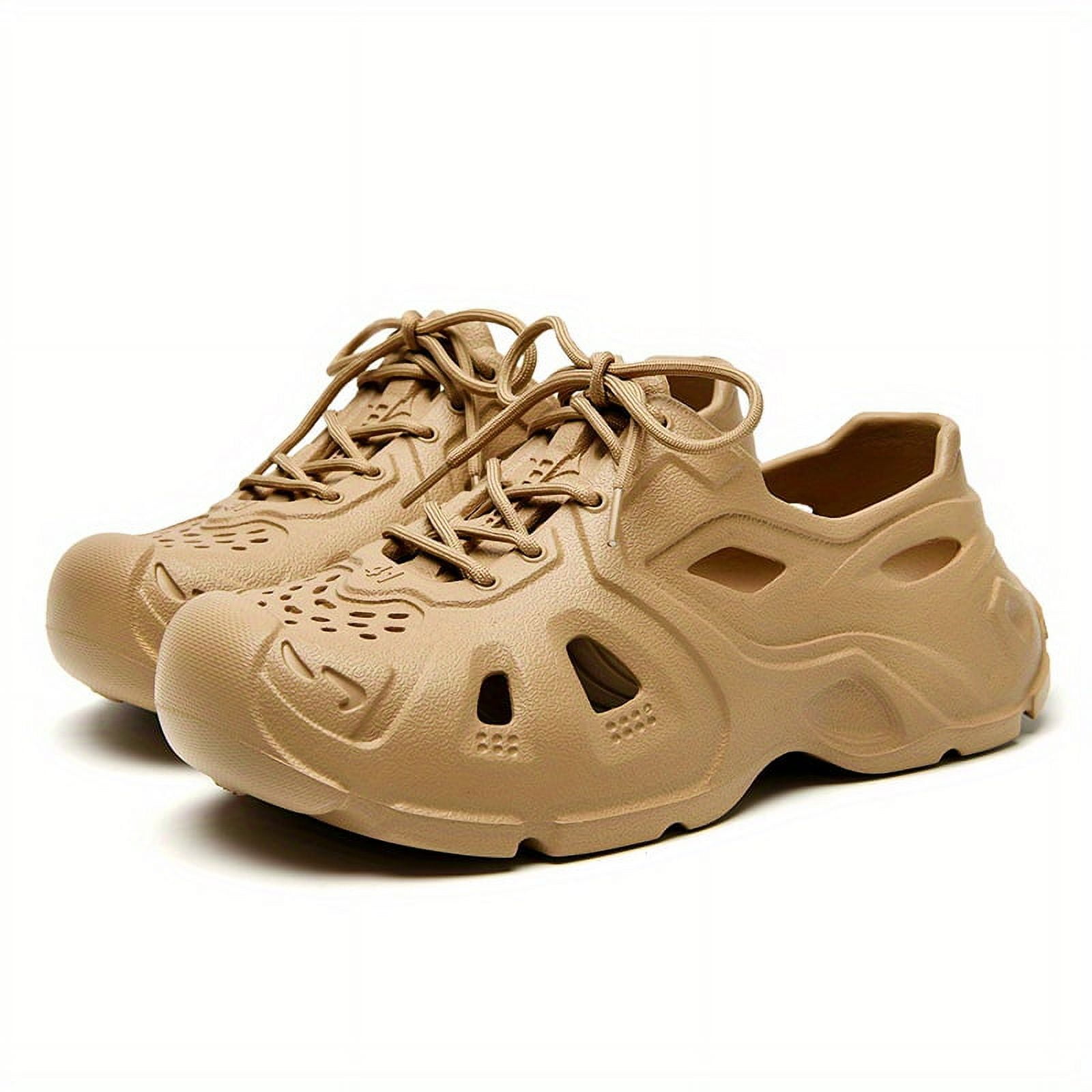 With Assorted Colors Men's Breathable Lace Up Cut Out Clog Sneakers ...