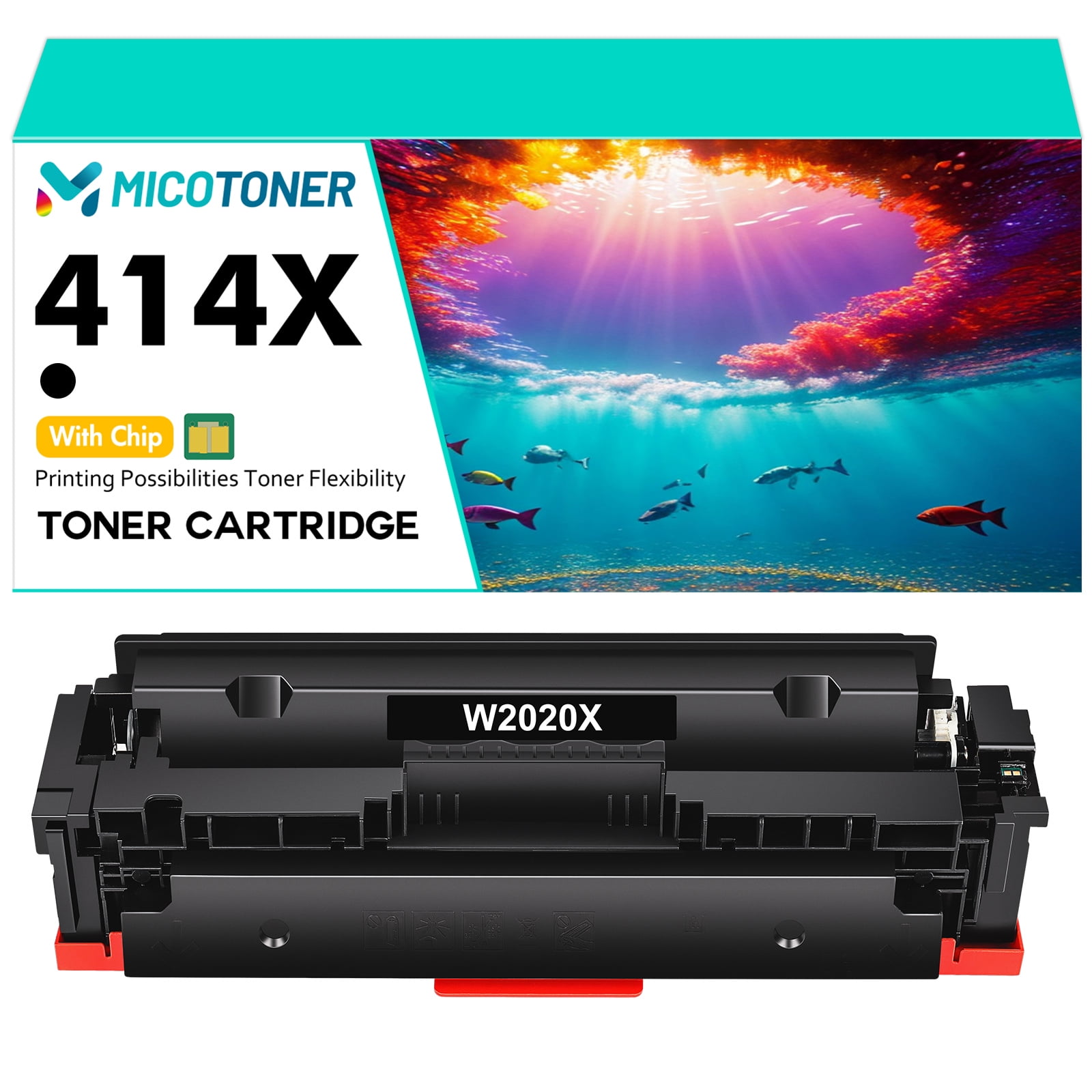 With Chip Compatible Toner Cartridge Replacement for HP W2023X 414X ...