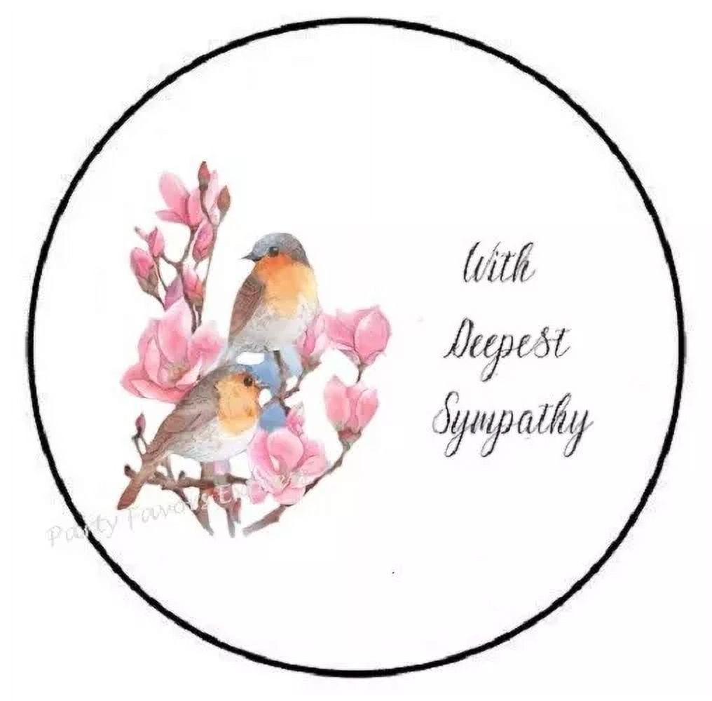 With Deepest Sympathy Cherry Blossom Stickers Party Favors Phone Decal ...