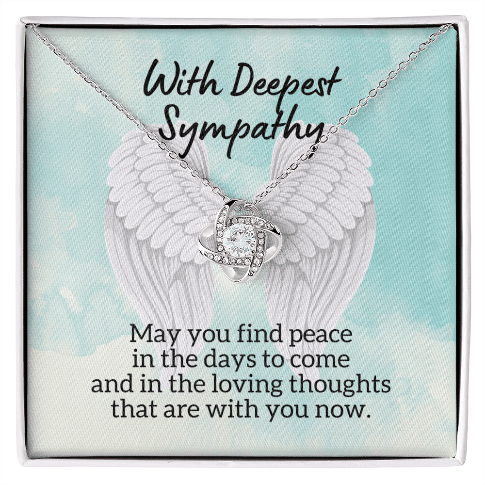With Deepest Sympathy Loss of Loved One Necklace, Sympathy Bereavement ...