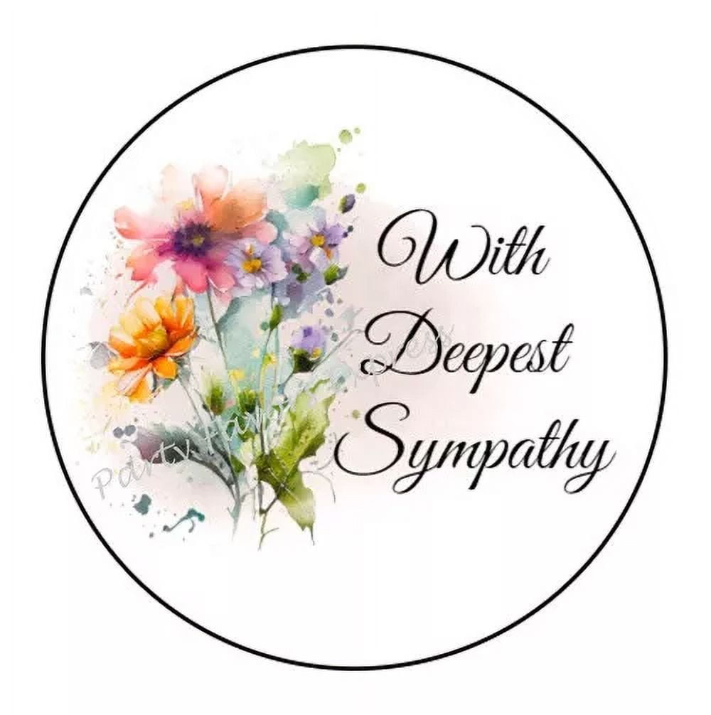 With Deepest Sympathy Sticker Party Favors Sticker Envelope Seals ...