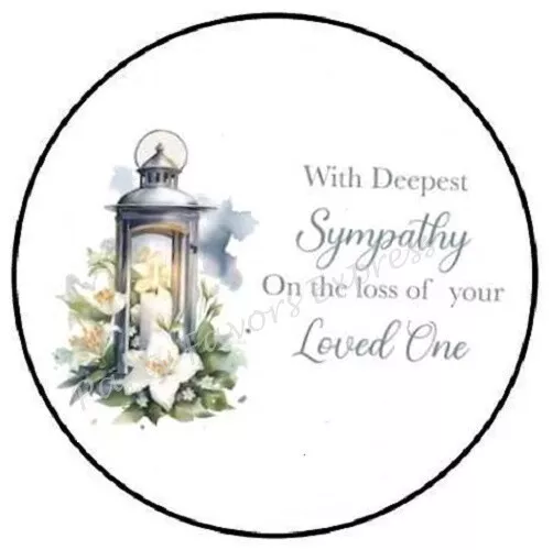 With Deepest Sympathy Stickers Party Favors Phone Decal Water Bottle ...