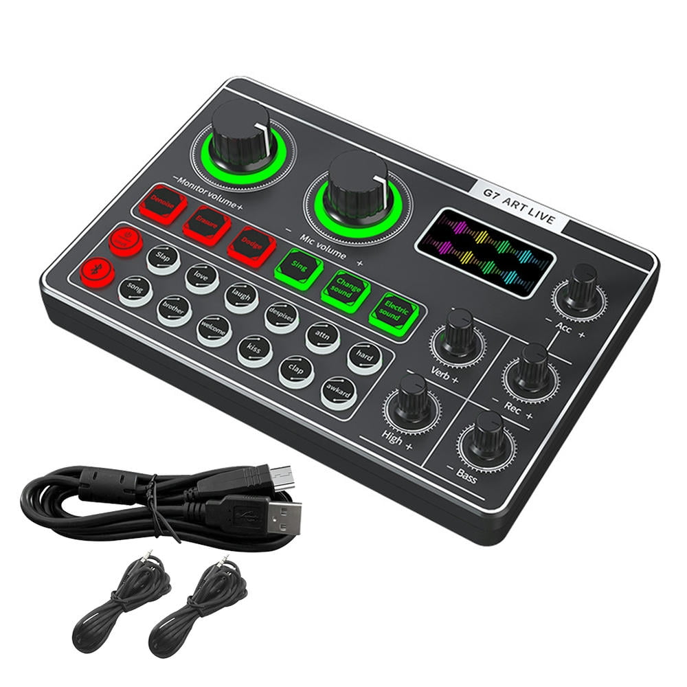 With Effects Live Sound Card Audio Mixer Noise Reduction Streaming ...