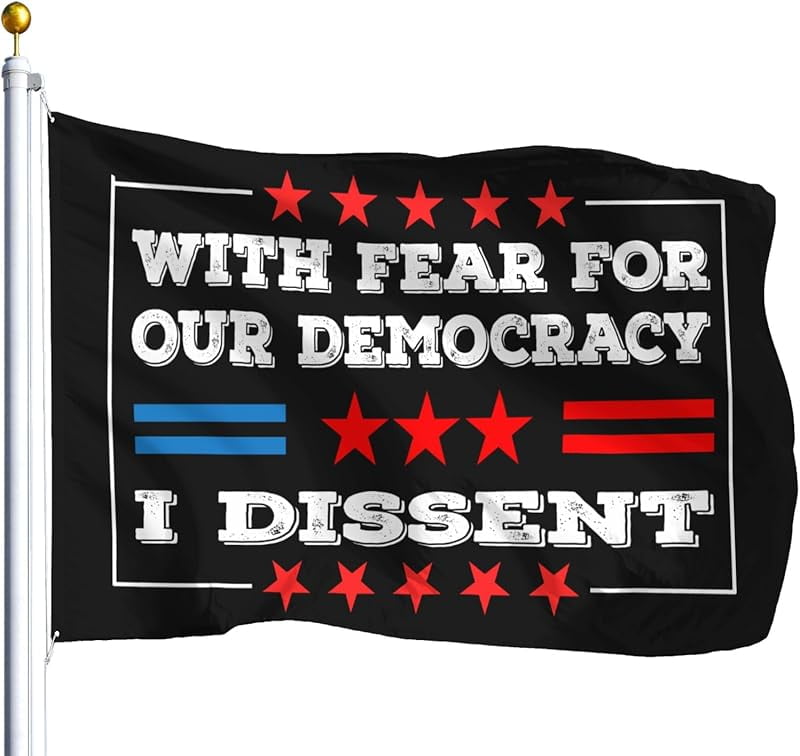 With Fear For Our Democracy I Dissent Flags 3x5 Outdoor Flags 3x5 ...
