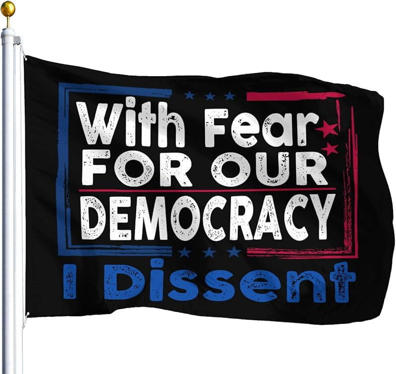With Fear For Our Democracy I Dissent Flags 3x5 Outdoor Flags For Room ...