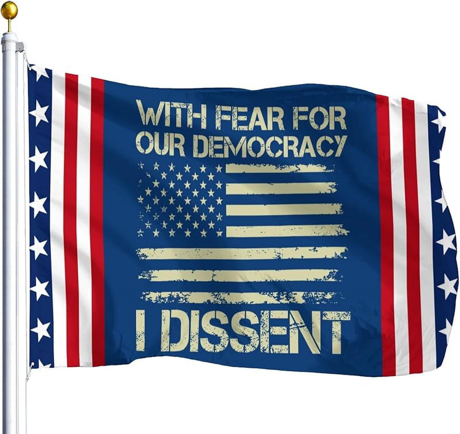 With Fear For Our Democracy I Dissent Flags For Room Guys Flags 3x5 ...