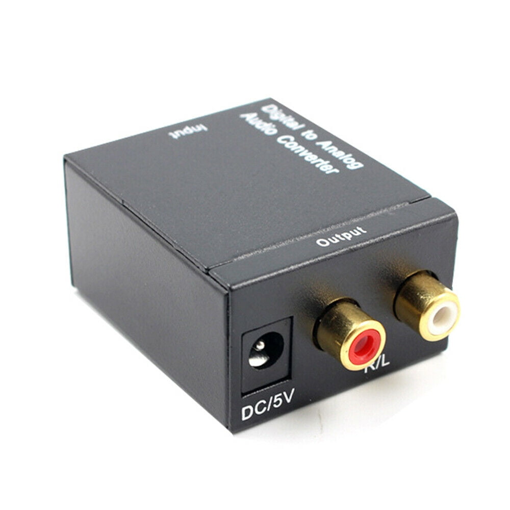 With Fiber Cable Digital Optical Coax to Analog RCA L/R Audio Converter ...