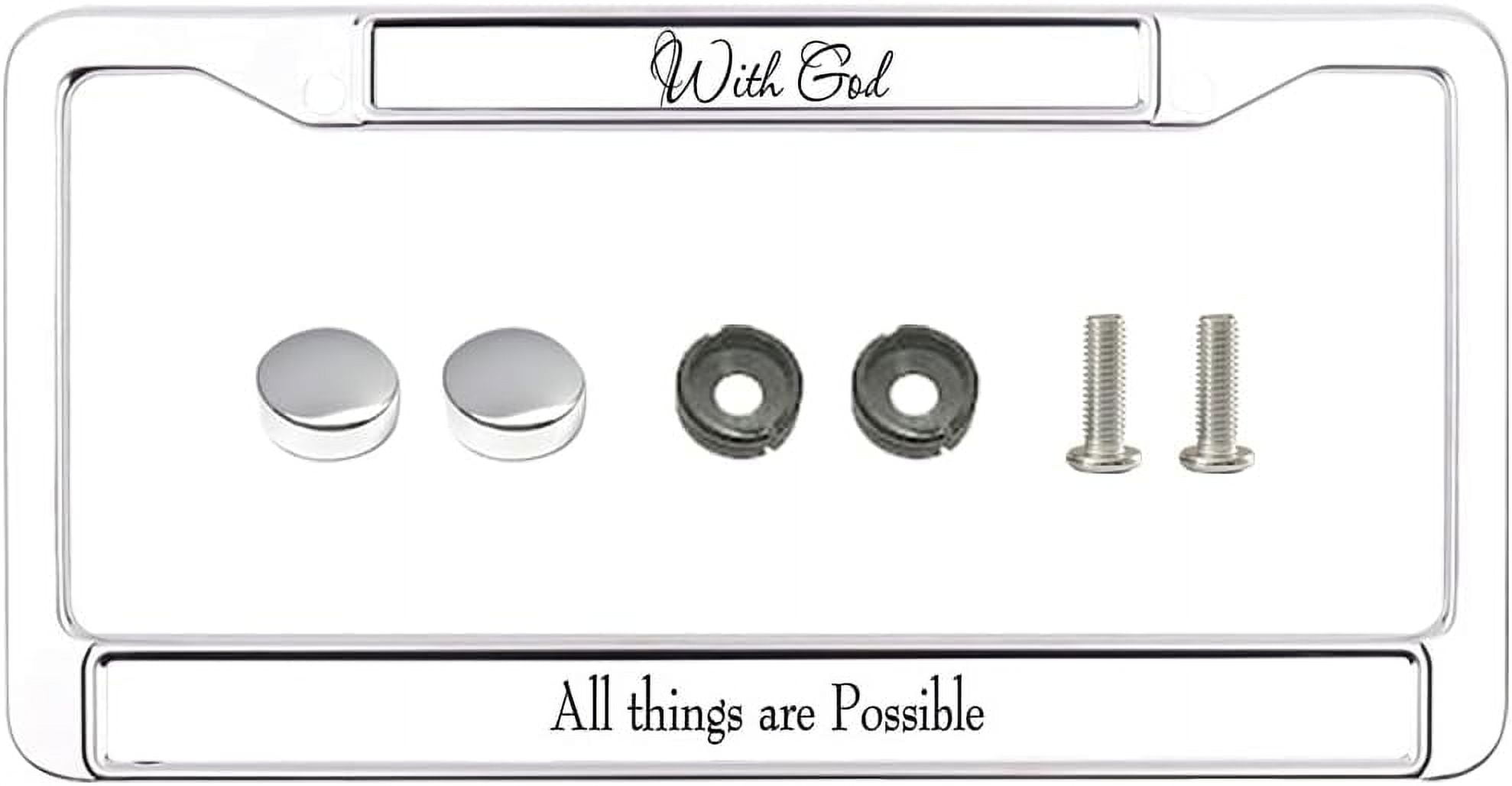With God All Things Are Possible License Plate Frame Anti-Theft,Bible ...