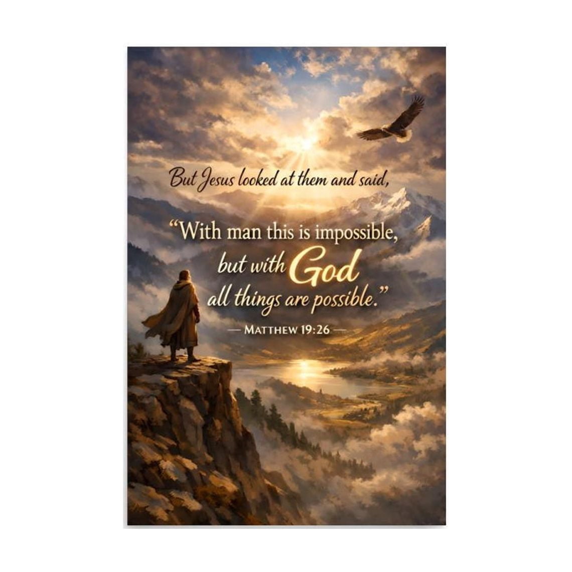 With God All Things Are Possible Poster, Unframed Paper Poster 16x20in ...