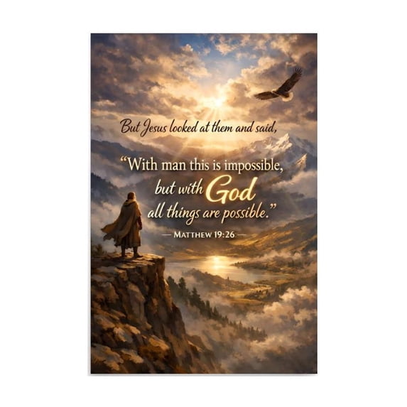 With God All Things Are Possible Poster, Unframed Paper Poster 16x20in ...