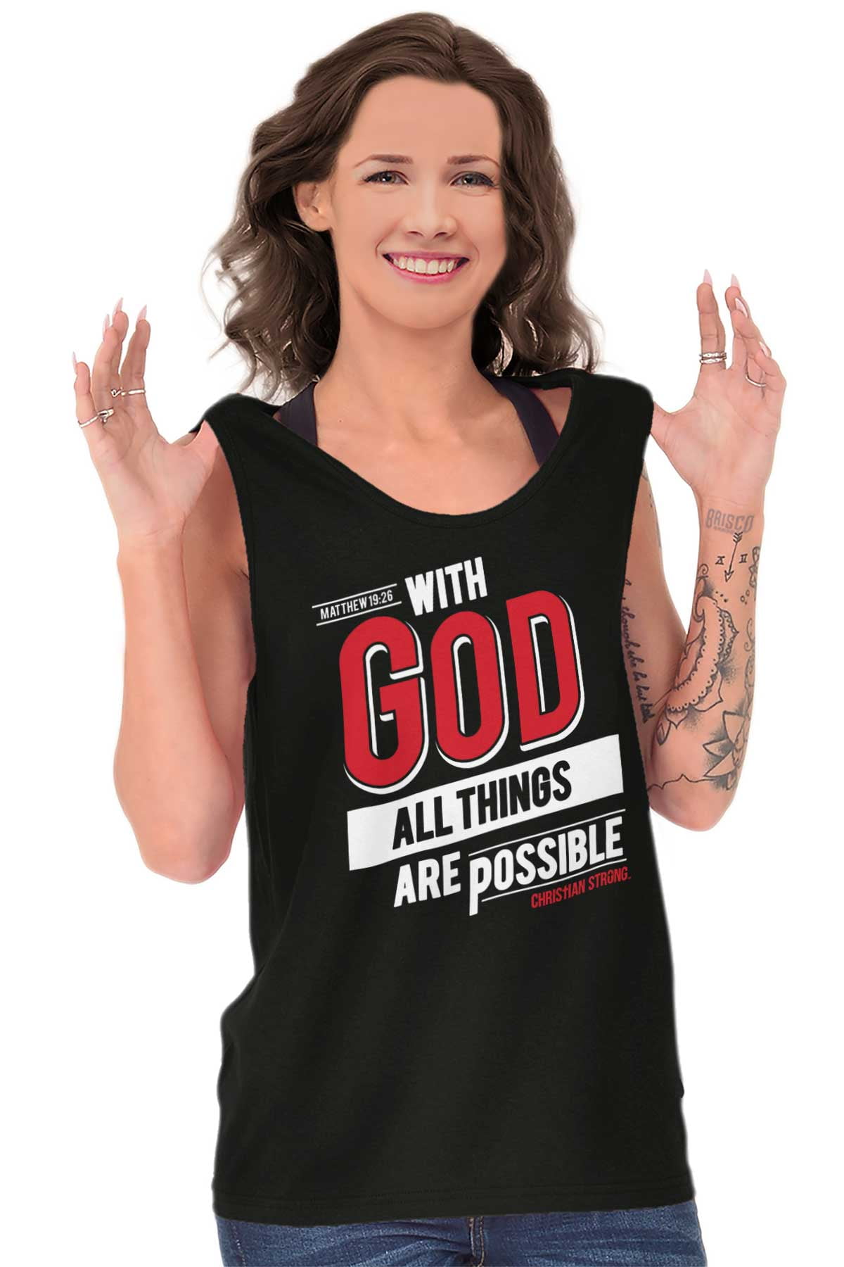 With God All Things Are Possible Tank Top T Shirts Men Women Brisco ...