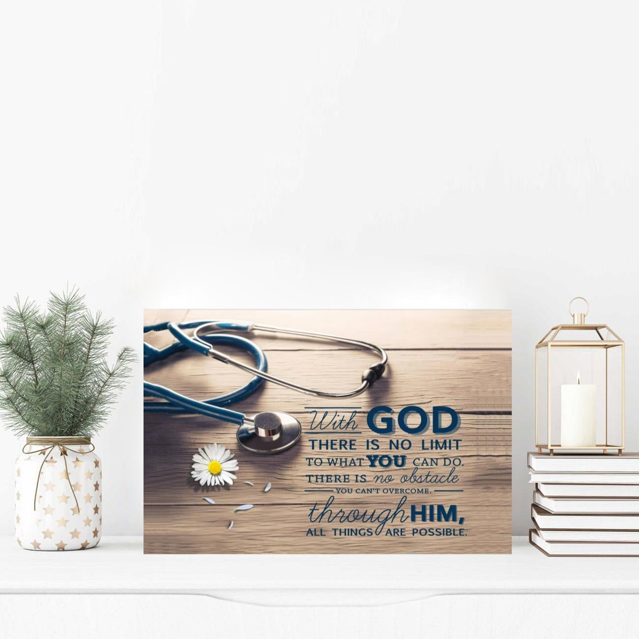 With God There Is No Limit Horizontal Poster 24 x 36 Inch Poster ...