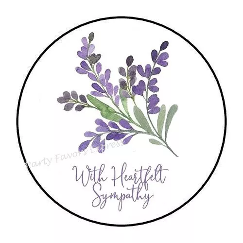 With Heartfelt Sympathy Sticker Envelope Seals Labels Stickers Phone ...