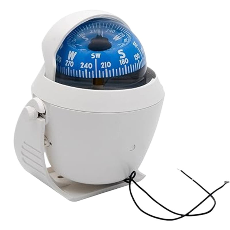 With LED Light Boat Compass Flush Mount Compass Marine Dashboard ...