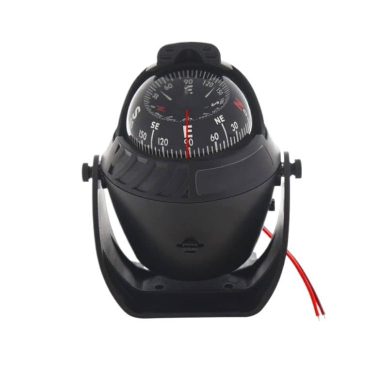With LED Light Boat Compass Flush Mount Compass Marine Dashboard ...