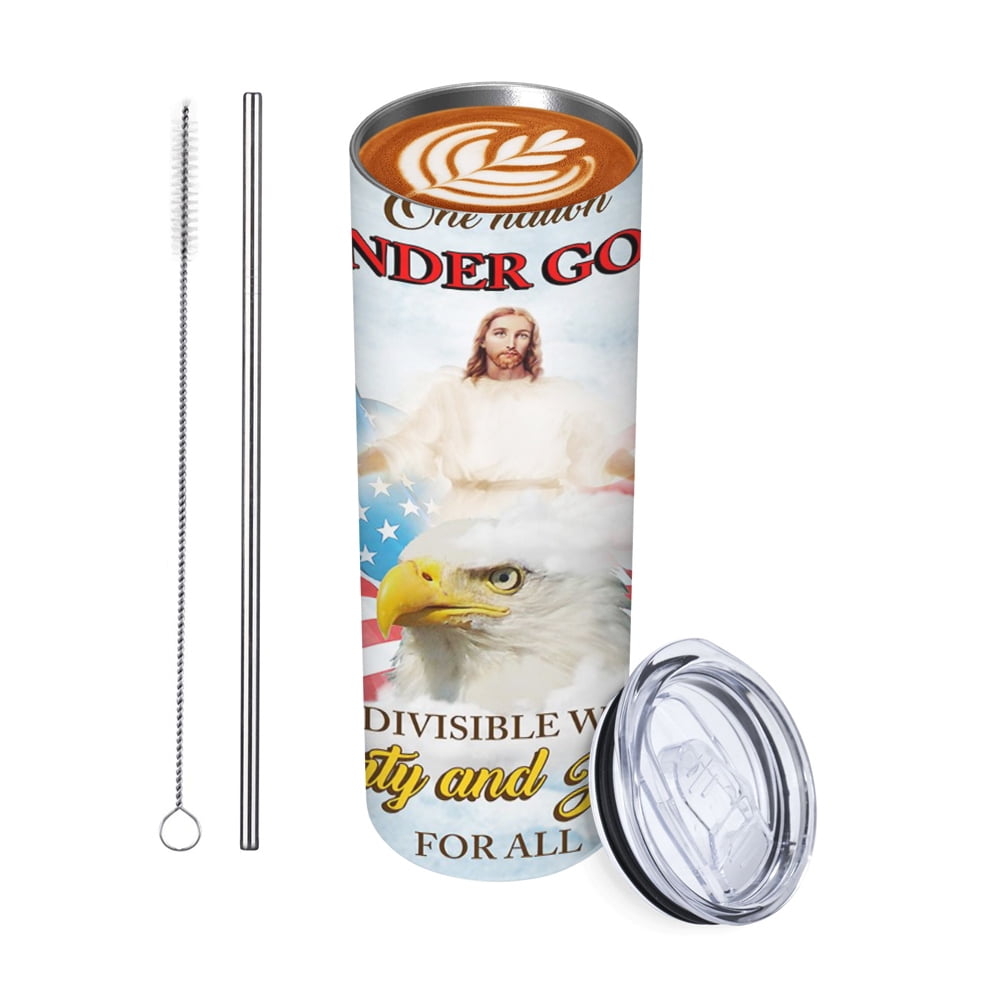 With Liberty And Justice For All 20oz Coffee Mug Cup,Stainless Steel ...