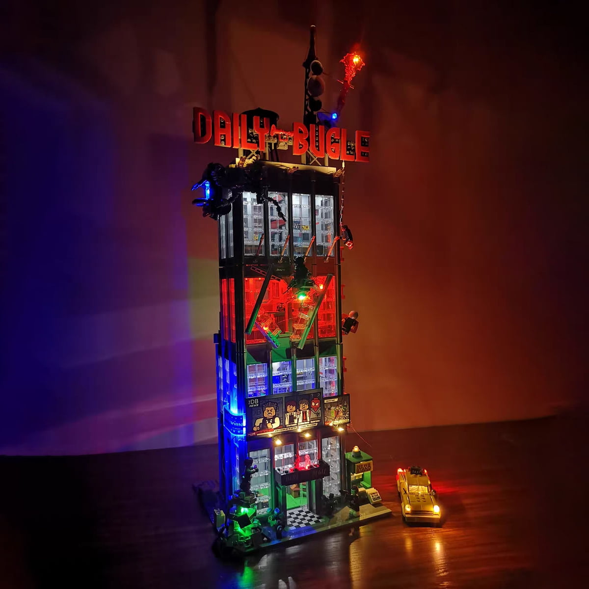 With Light Daily Bugle Building Classic Moc 76178 Display Building ...