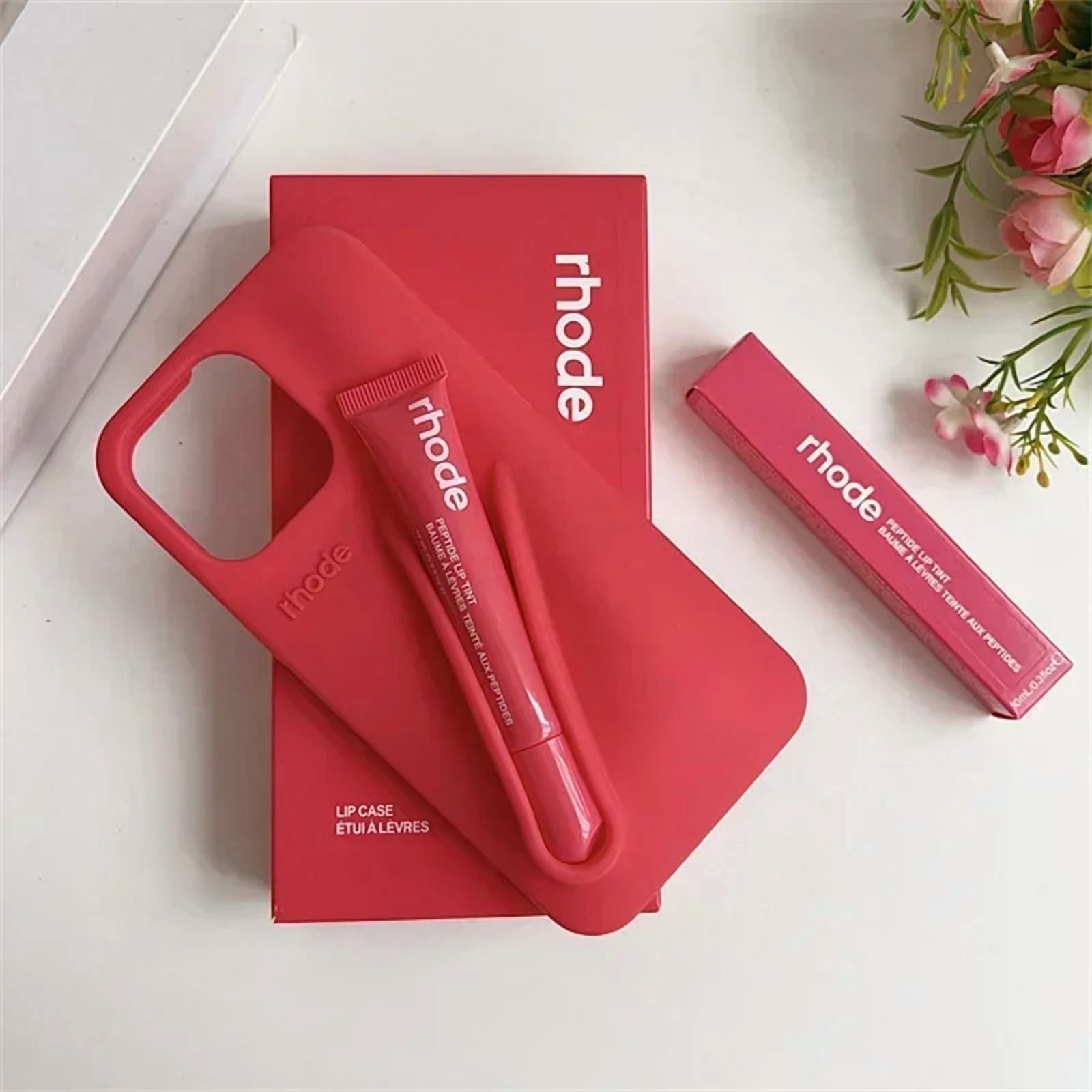 With Lip Gloss Phone Case for iPhone 16 15 14 13 12 11 Pro Max Plus ...