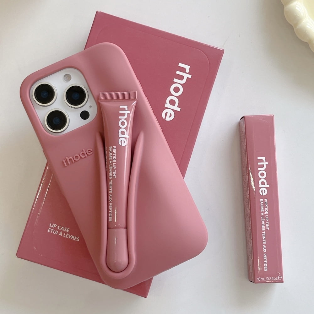 With Lip Gloss Phone Case for iPhone 16 15 14 13 12 17 11 Pro Max Plus ...