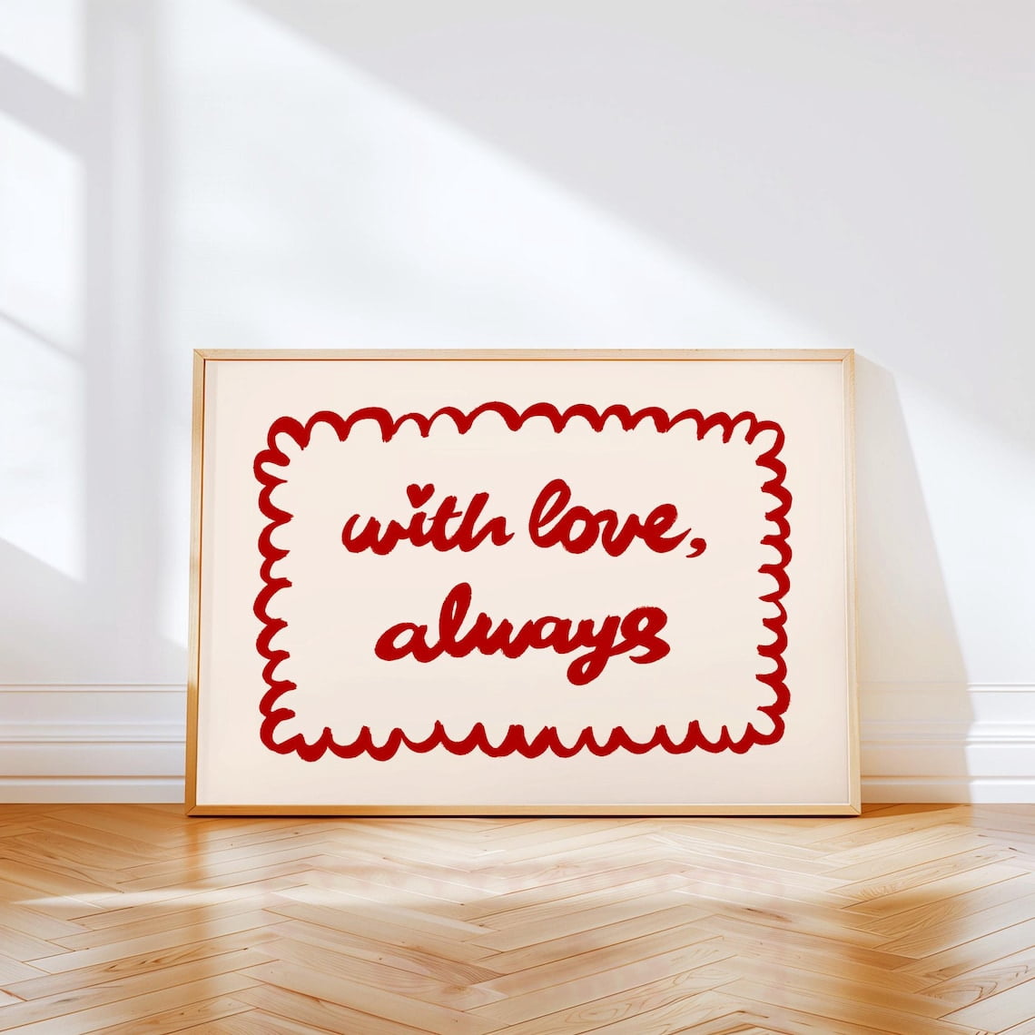 With Love Always Poster Couples Above Bed Horizontal Bedroom Wall Art ...