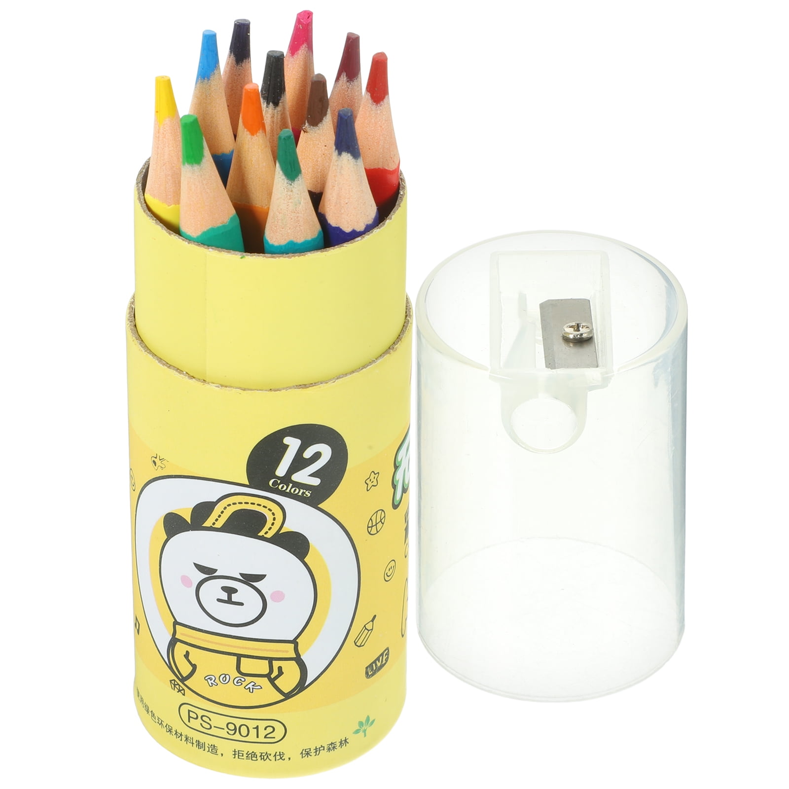 With Pencil Sharpener 12 Colors/24 Lead Painting Graffiti Colored ...