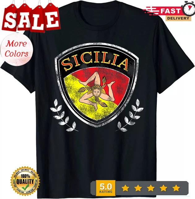With Sicilia Italia Flag Cool Sicilian Sicily Italy Italian Design T ...