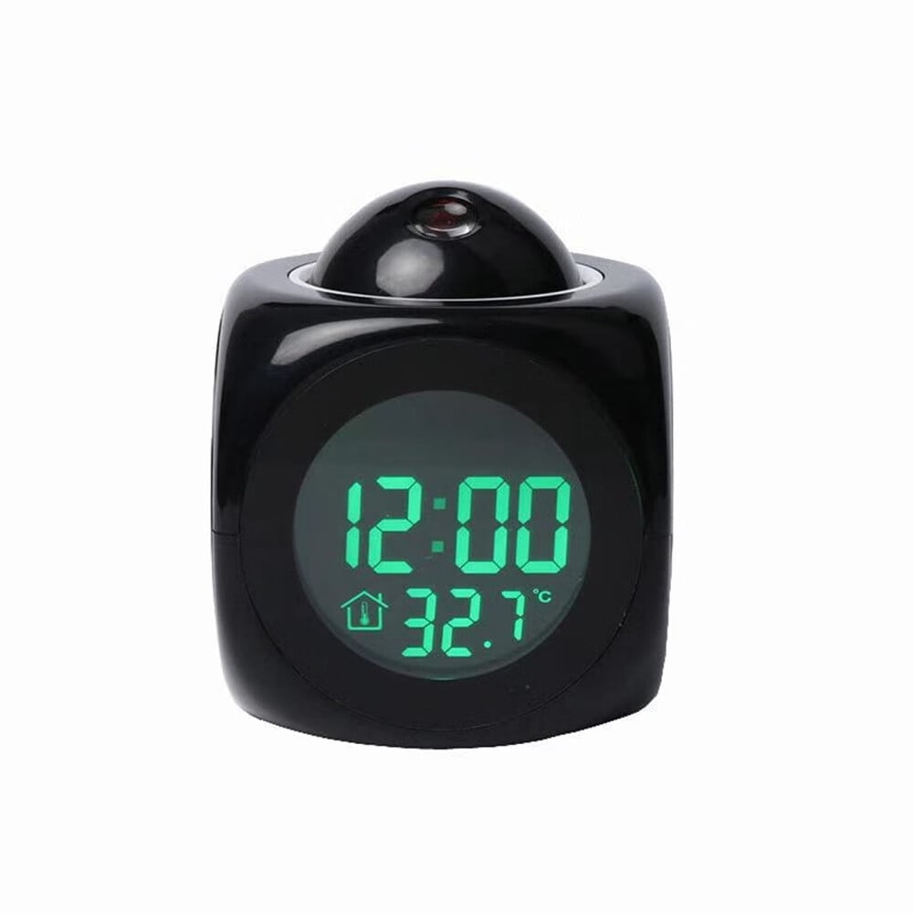 With Voice Talking LED Time Temperature for Bedroom，Projection Alarm ...