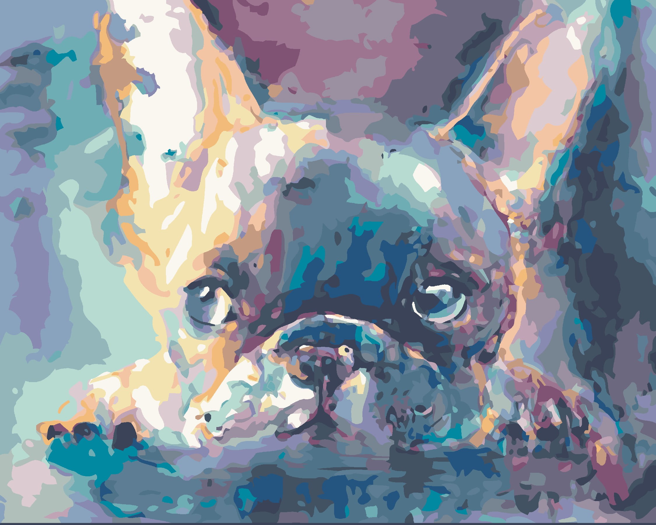 With Wooden Frame Diy Children Theme Canvas Painting Kits Symmetry ...