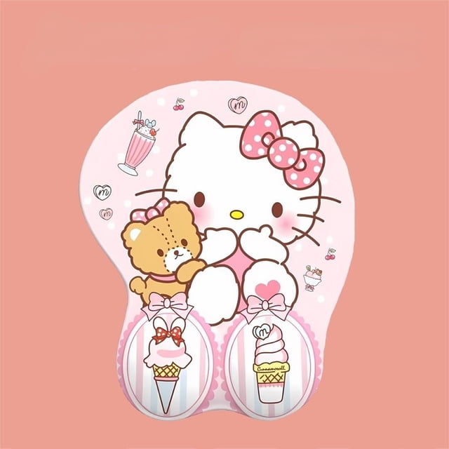 With Wrist Rest Gaming Mousepad Pink Deskmat Soft Mause Pad Gamer Desk ...