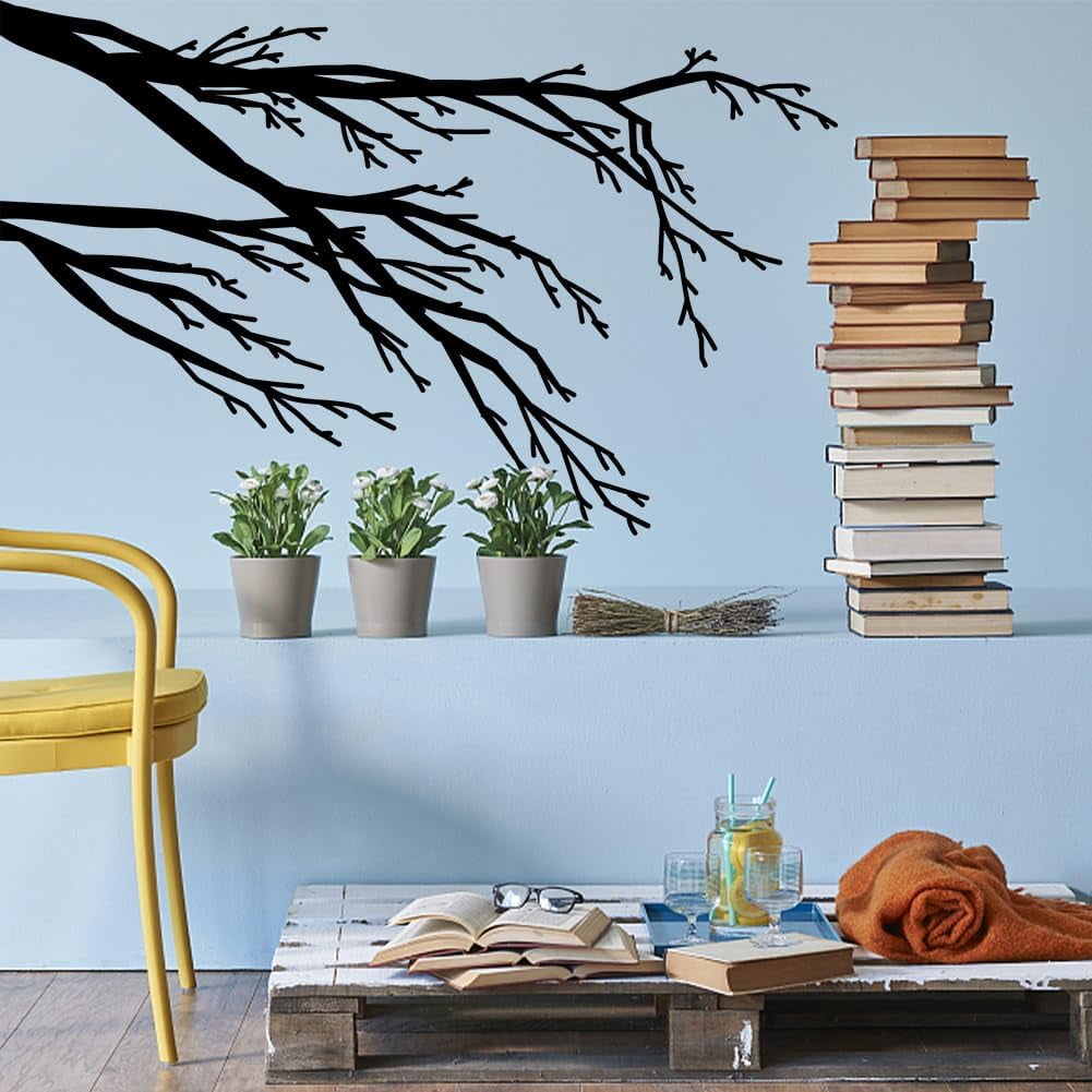 Withered Branches Wall Stickers Plant Trunk Vinyl Removable Peel and ...