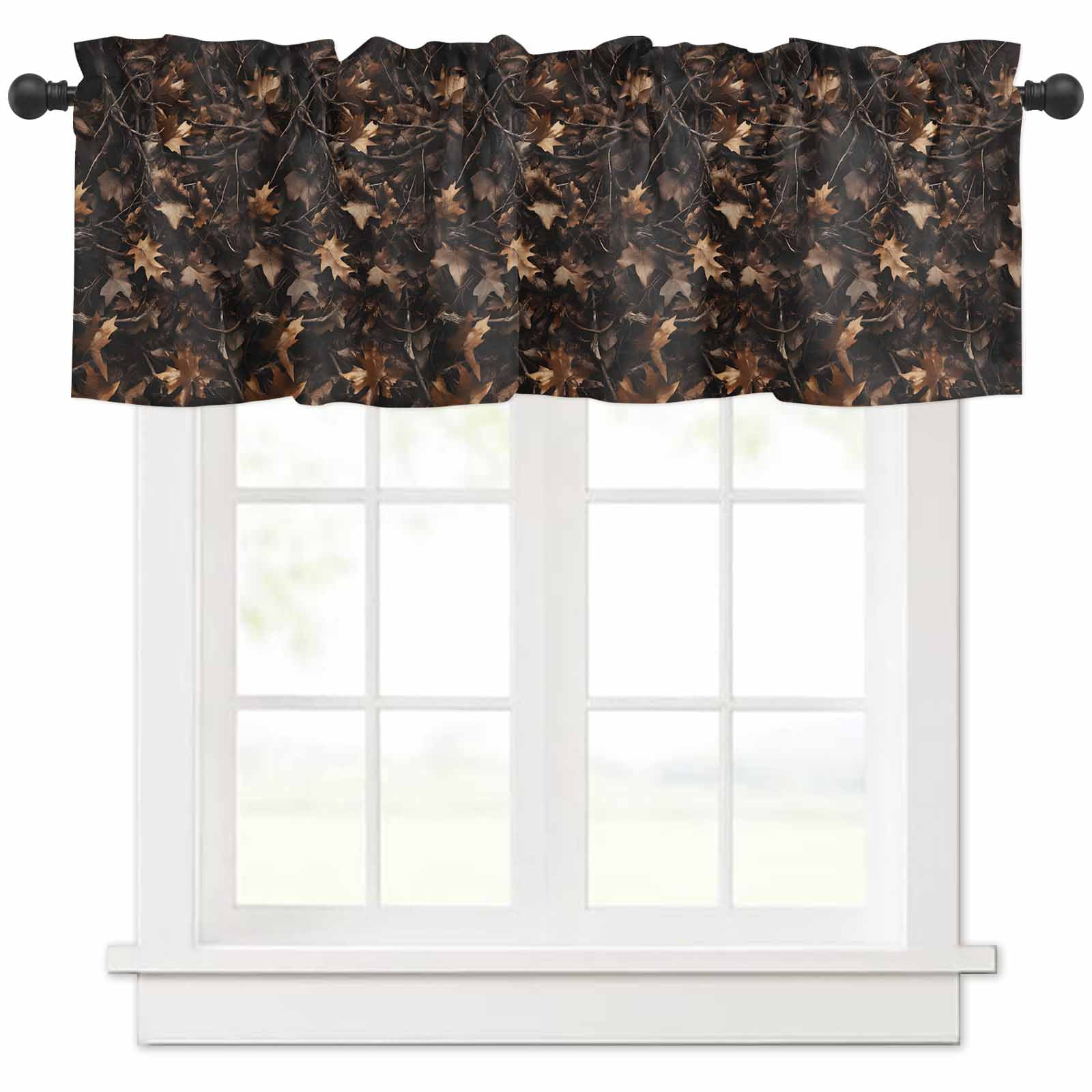 Withered LeavesVintage Brown Botanical Valances for Windows Farmhouse ...