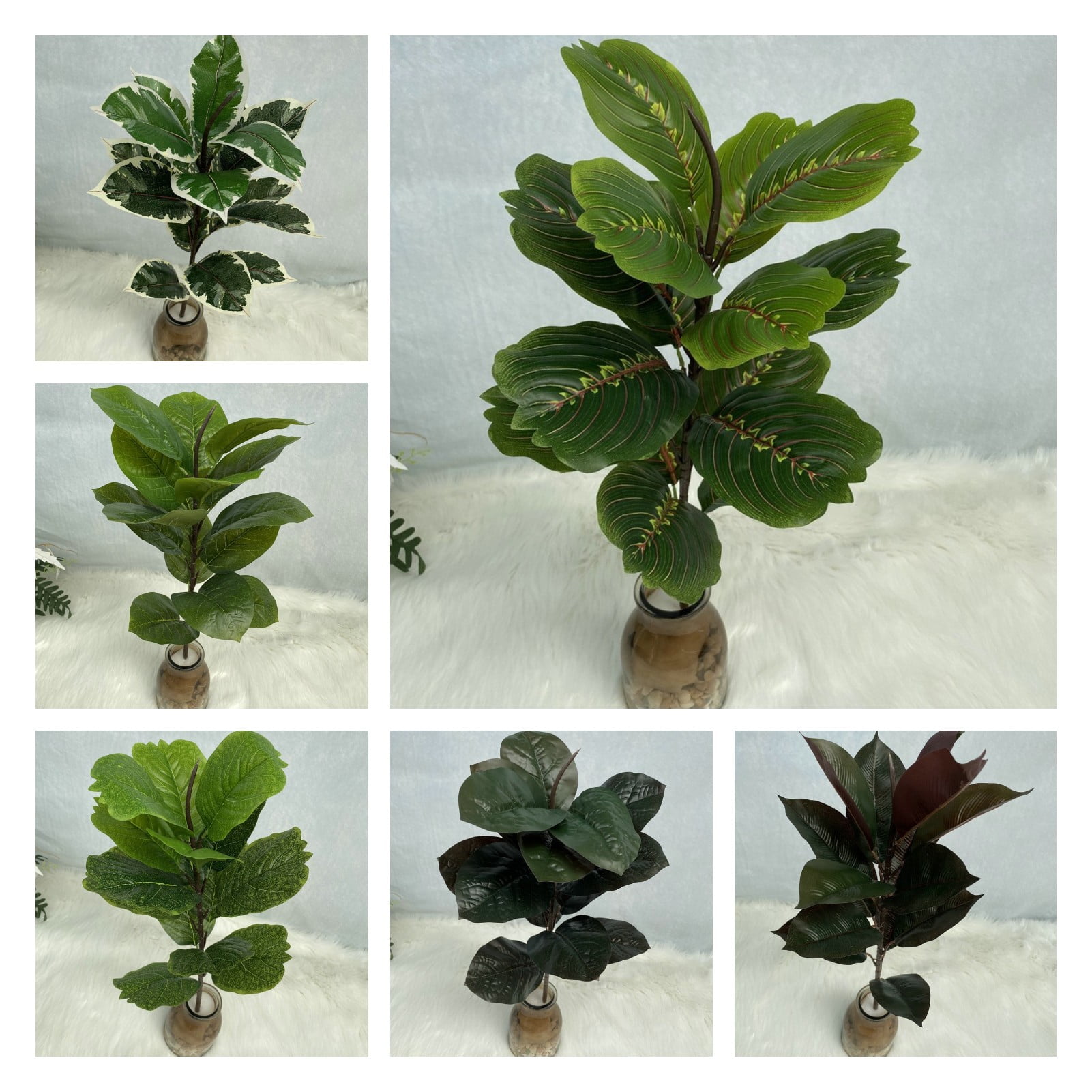 No Withering Artificial Leaf Vivid Faux Silk Flower Table Centerpieces ...