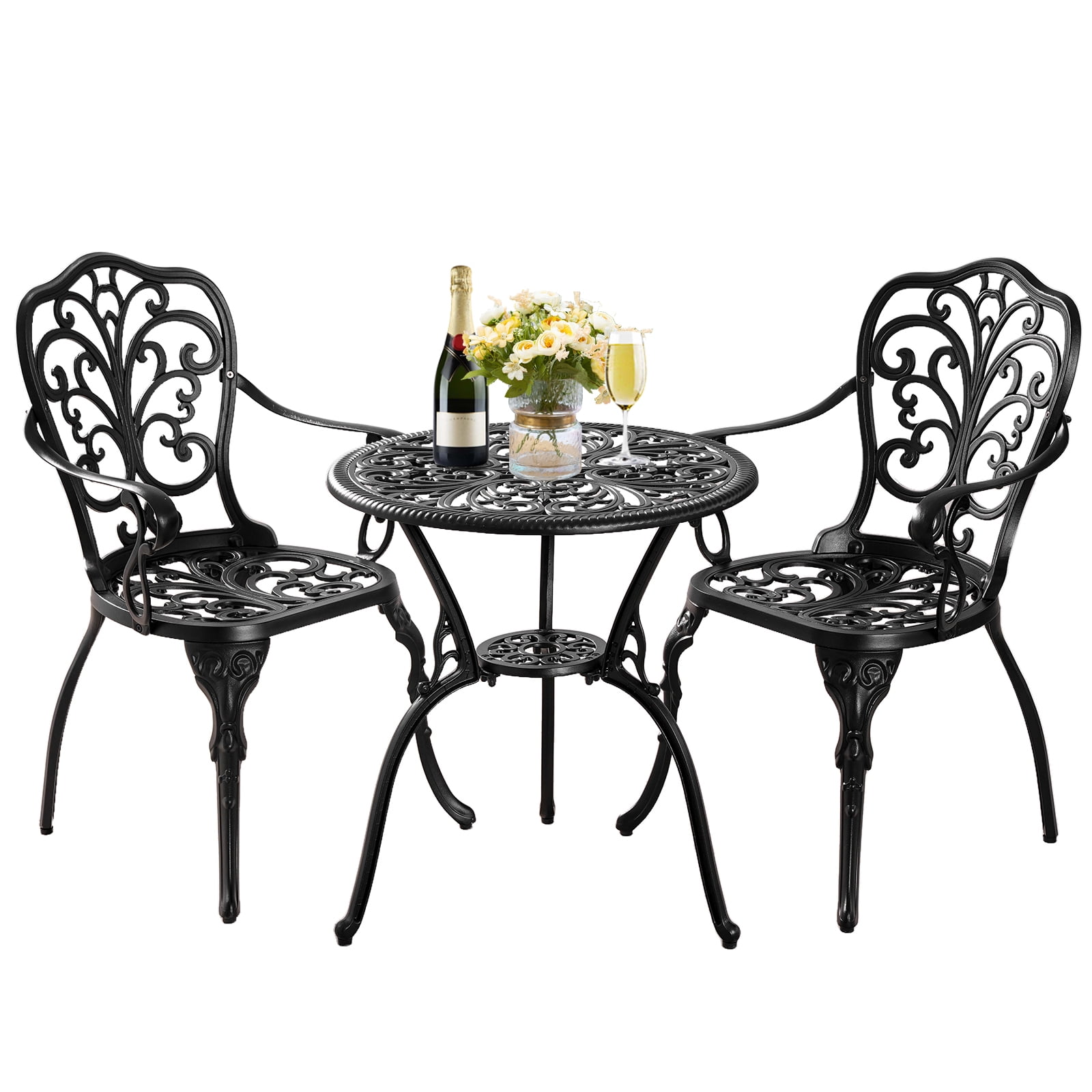 Withniture Bistro Set Outdoor Bistro Table and Chair Set of 2, 3 Piece ...