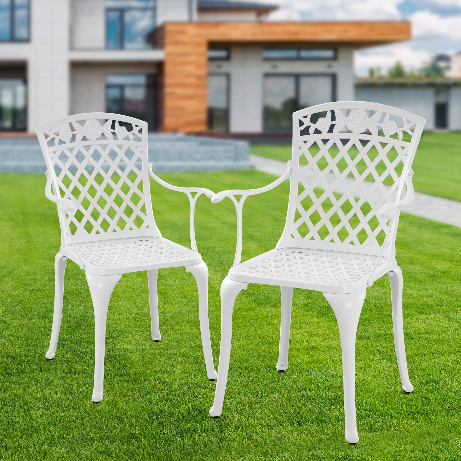 Withniture Cast Aluminum Patio Furniture Outdoor Chairs Patio Bistro ...