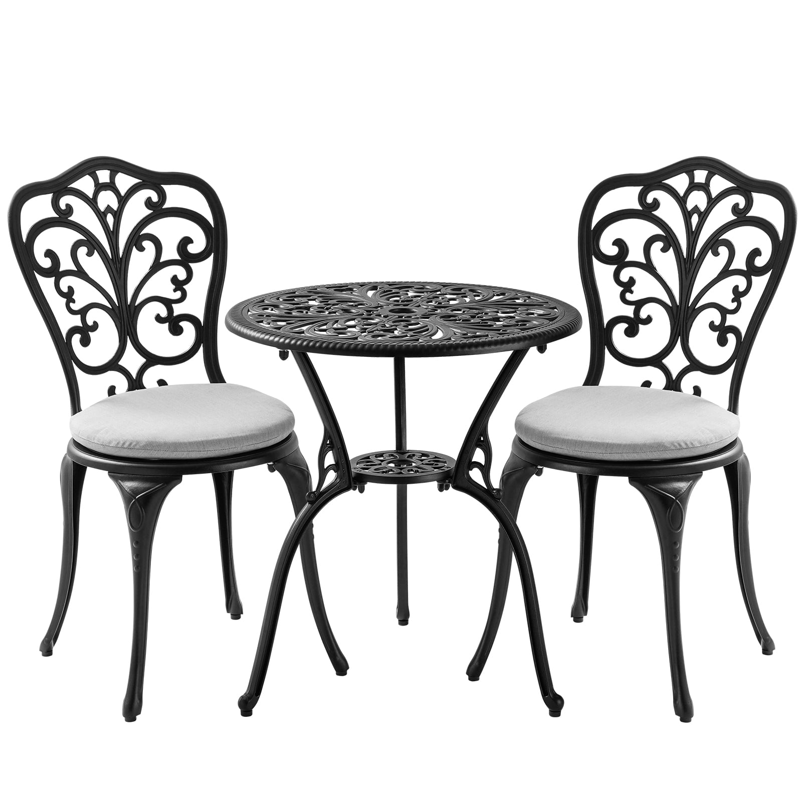 Withniture Patio Bistro Set 3 Piece Outdoor, All Weather Bistro Table ...