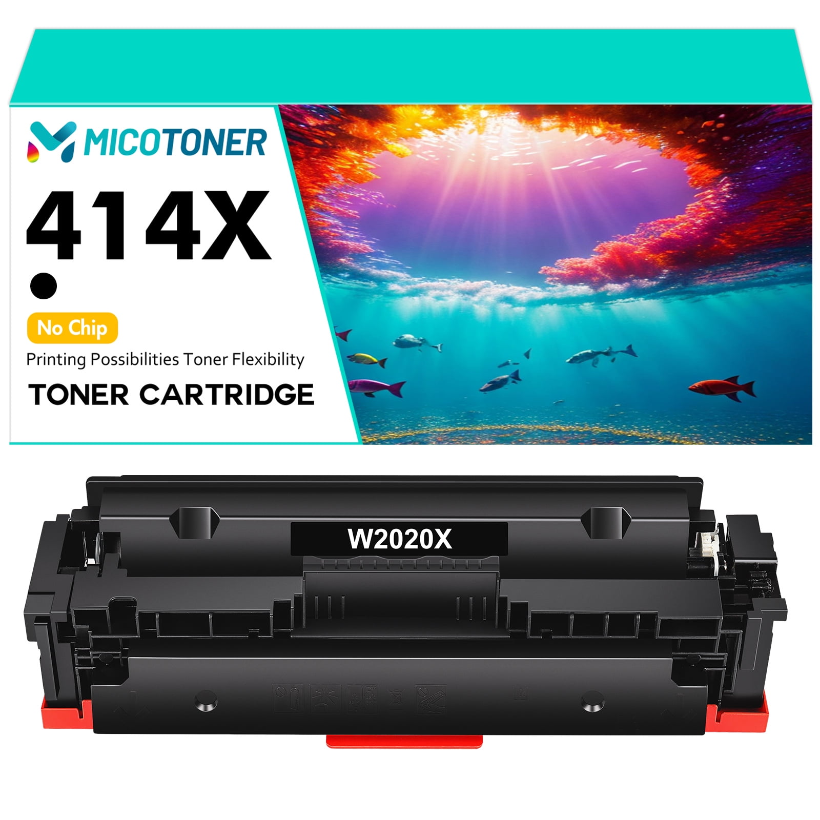 Without Chip 1-Pack Compatible Toner Cartridge for HP W2020X 414X Color ...