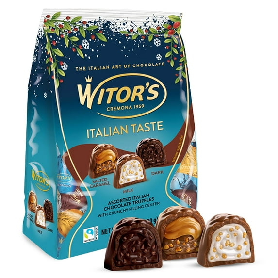 Witor's Chocolates Bulk Bags, Chocolate MDA05 Truffles with Creamy ...