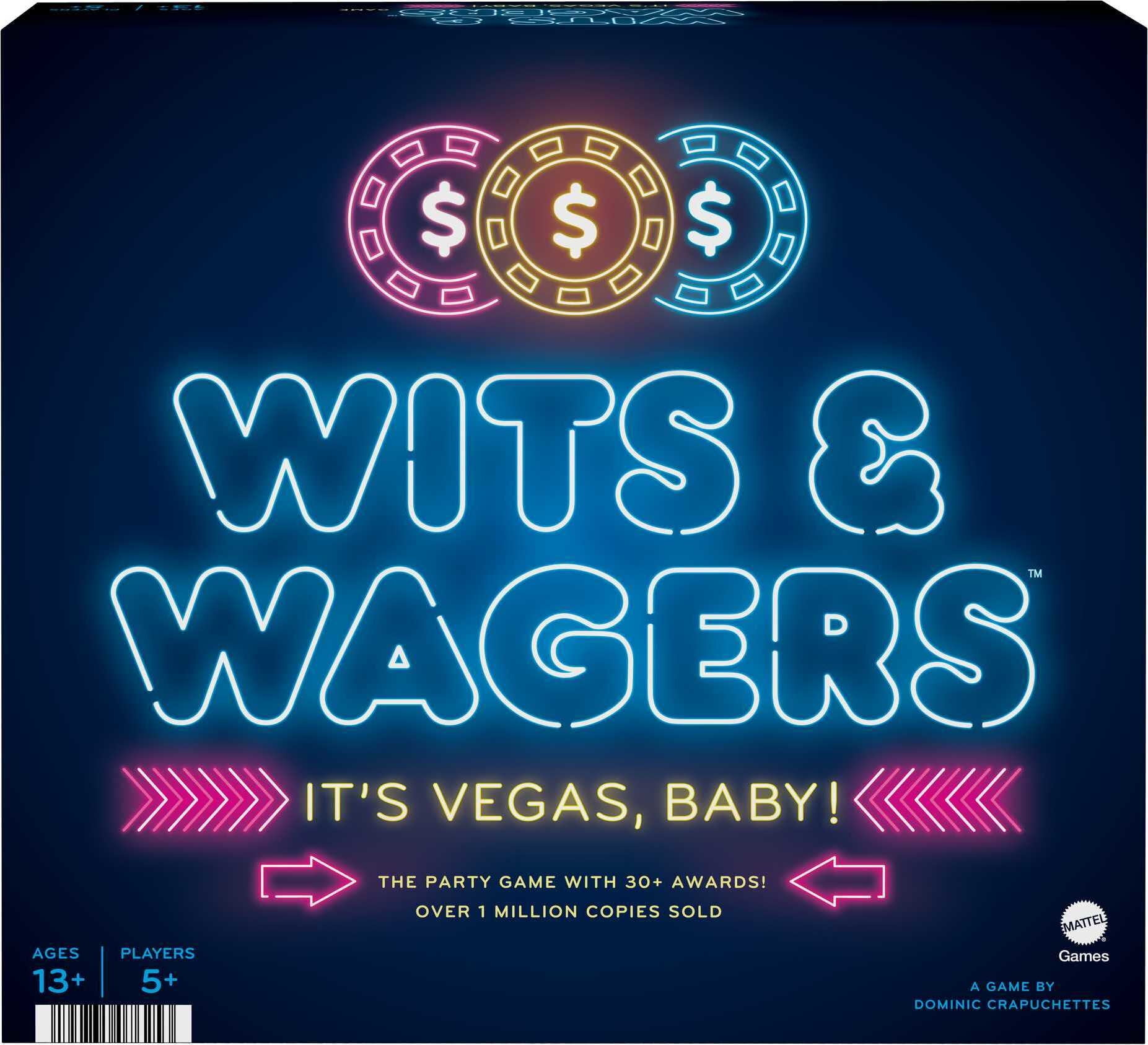 Wits & Wagers Vegas Edition Trivia Party Board Game for Teens, Adults ...