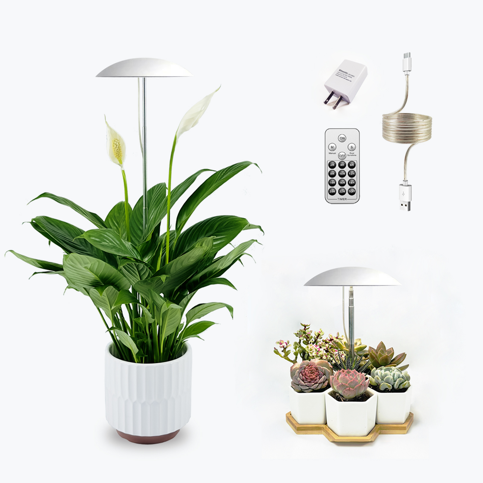 Rosnek Led Grow Lights Strips for Indoor Plants, Sunlight Full Spectrum ...