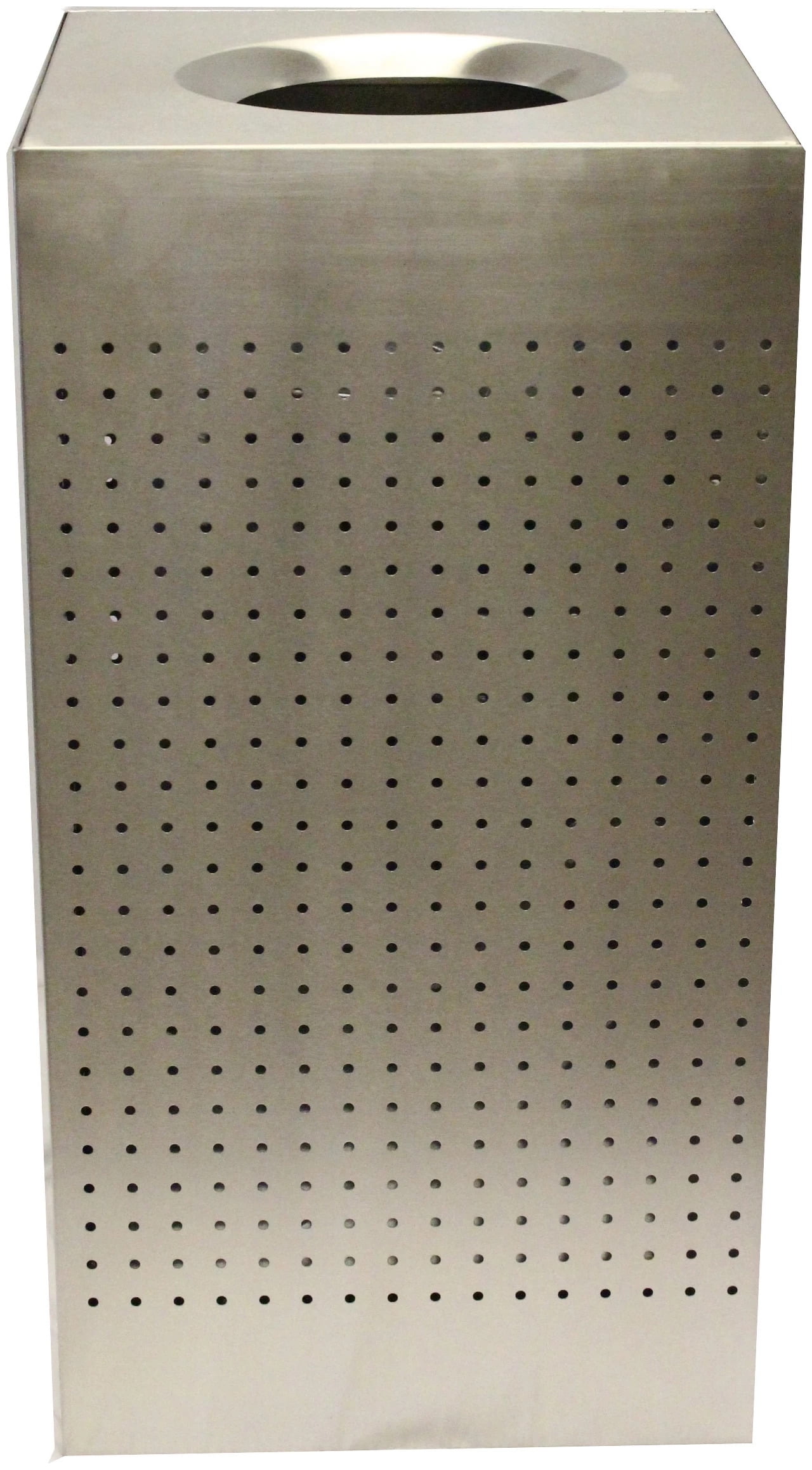 Witt CL25-SS Square Waste Receptacle with Perforated Holes, Bag ...
